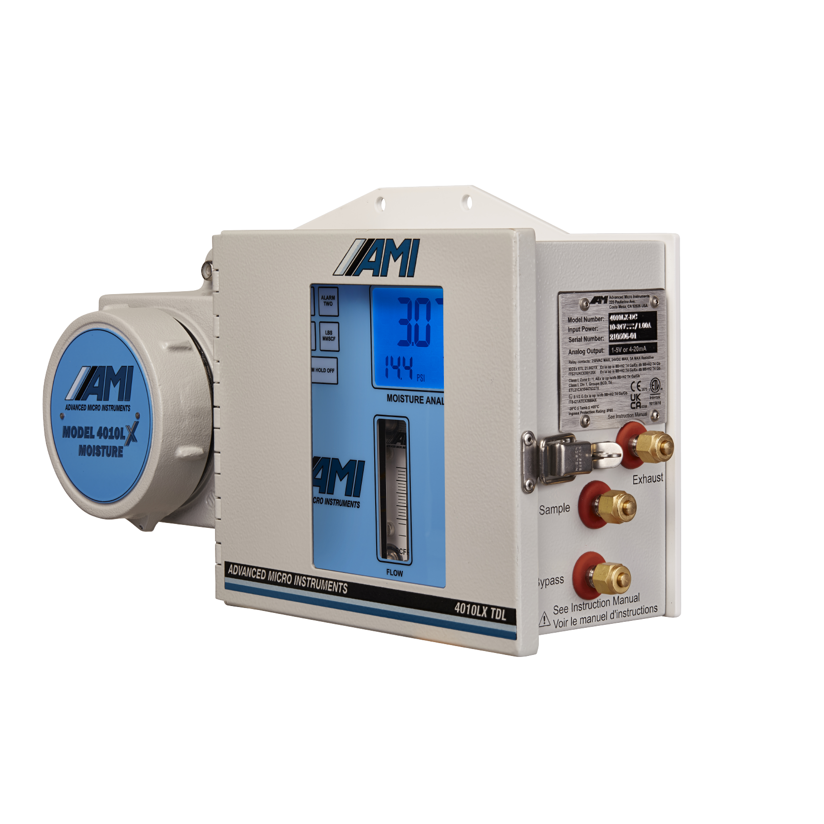 Analizador de humedad TDLAS Higrómetro láser | BARRACUDA 4010LX | AMI ...